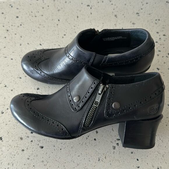 Born | Shoes | Bornsia Womens Black Leather Wingtip Brogue Versatile ...